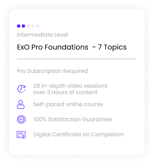 Pro Foundations Course – OpenExO